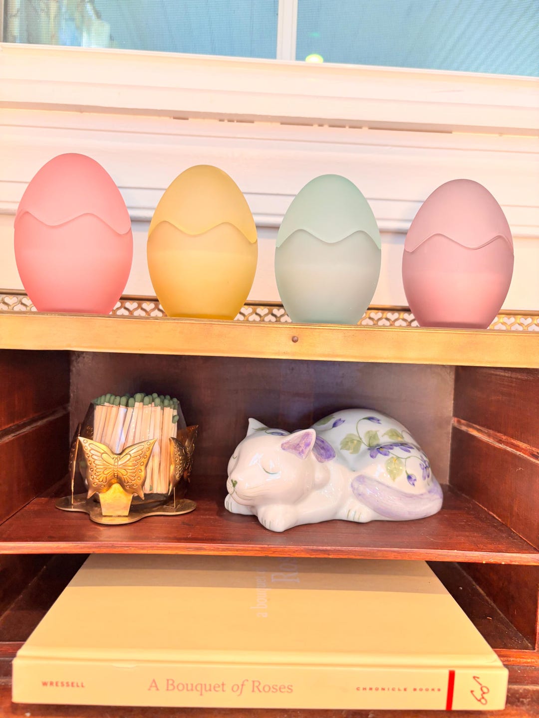 Frosted Easter Egg Candle Holder Easter Decor - Etsy