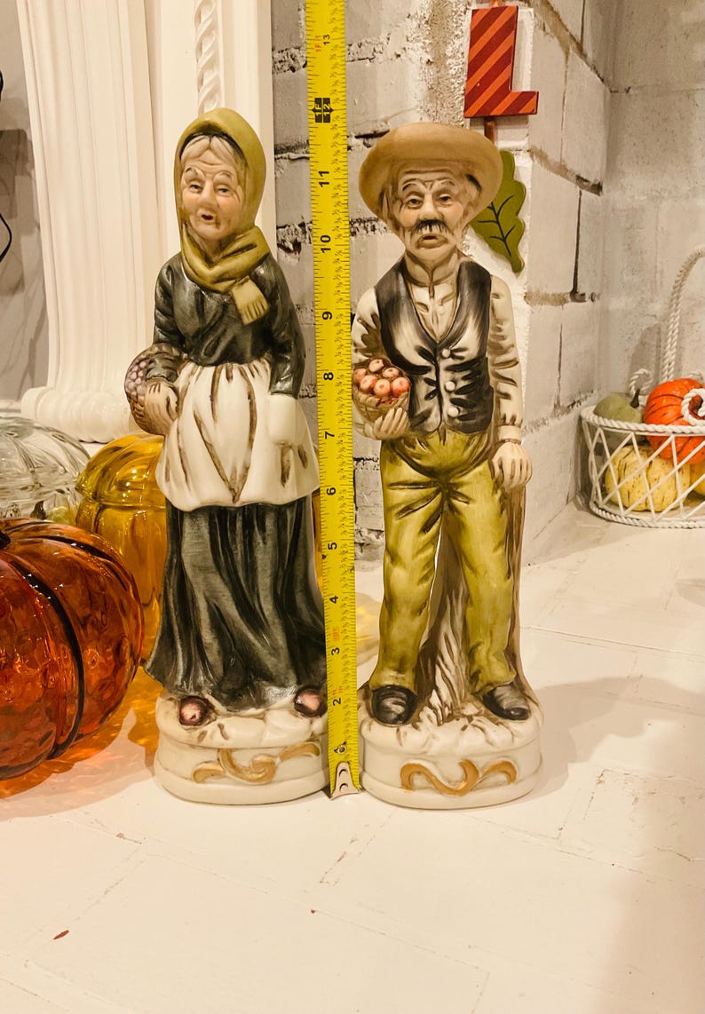 Vintage Ceramic Old Man and Woman Figurine - Etsy