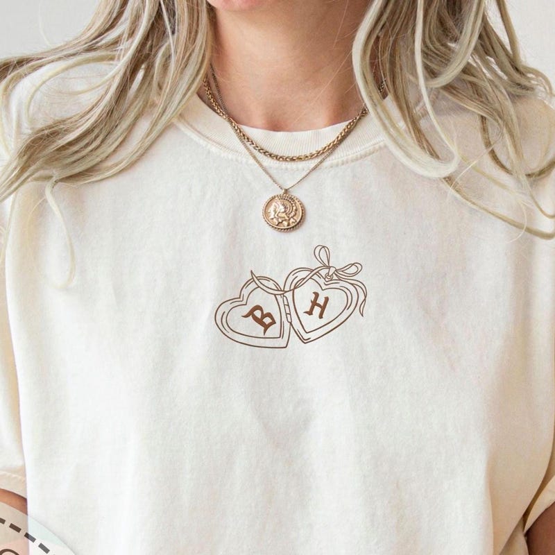 Locket Initial Shirt - Etsy