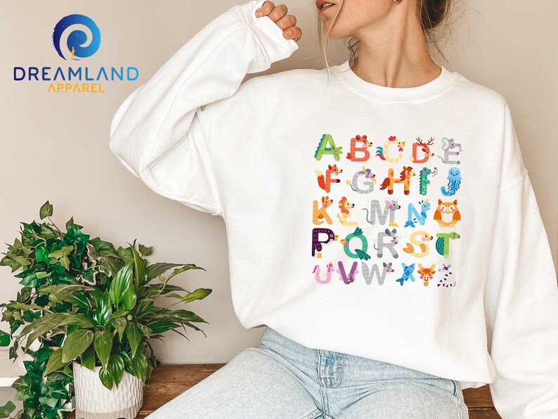 Alphabet Shirt, ABC Shirt, Animals Alphabet T-shirt, Kindergarten ...