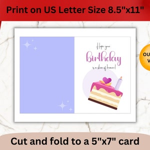 Happy Birthday Digital Printable Card Printable Card Digital Download ...