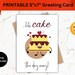 Printable Birthday Card, Digital Downloadable Happy Birthday Card ...