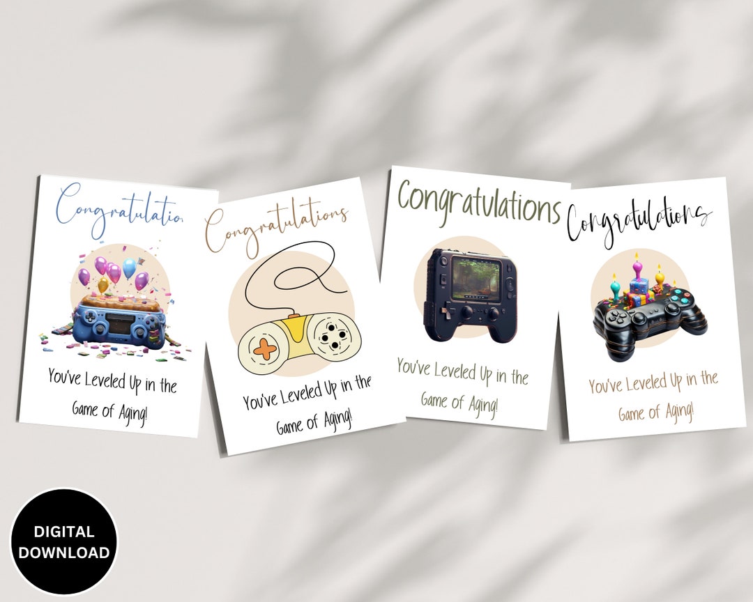 Video Game Birthday Card Printable, Printable Gamer Birthday Card, for ...