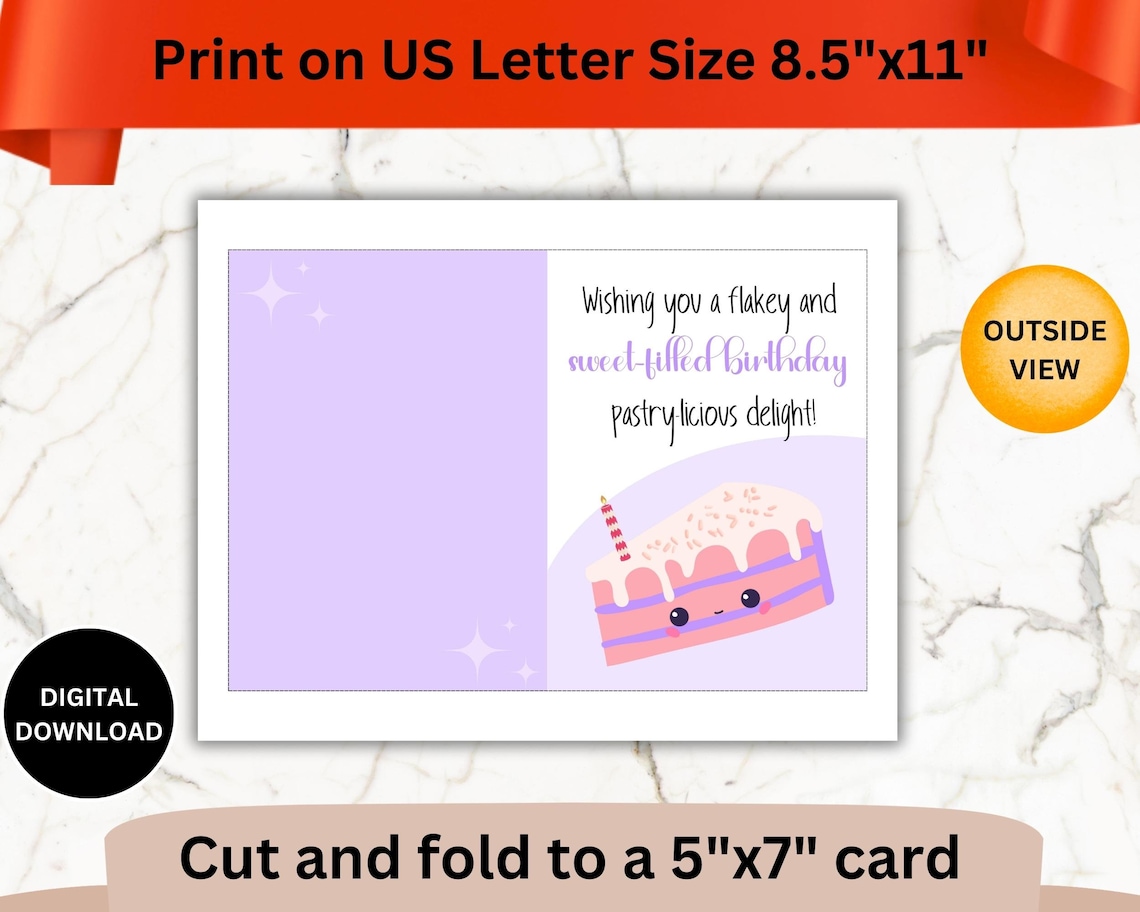 Happy Birthday Digital Printable Card Printable Card - Etsy