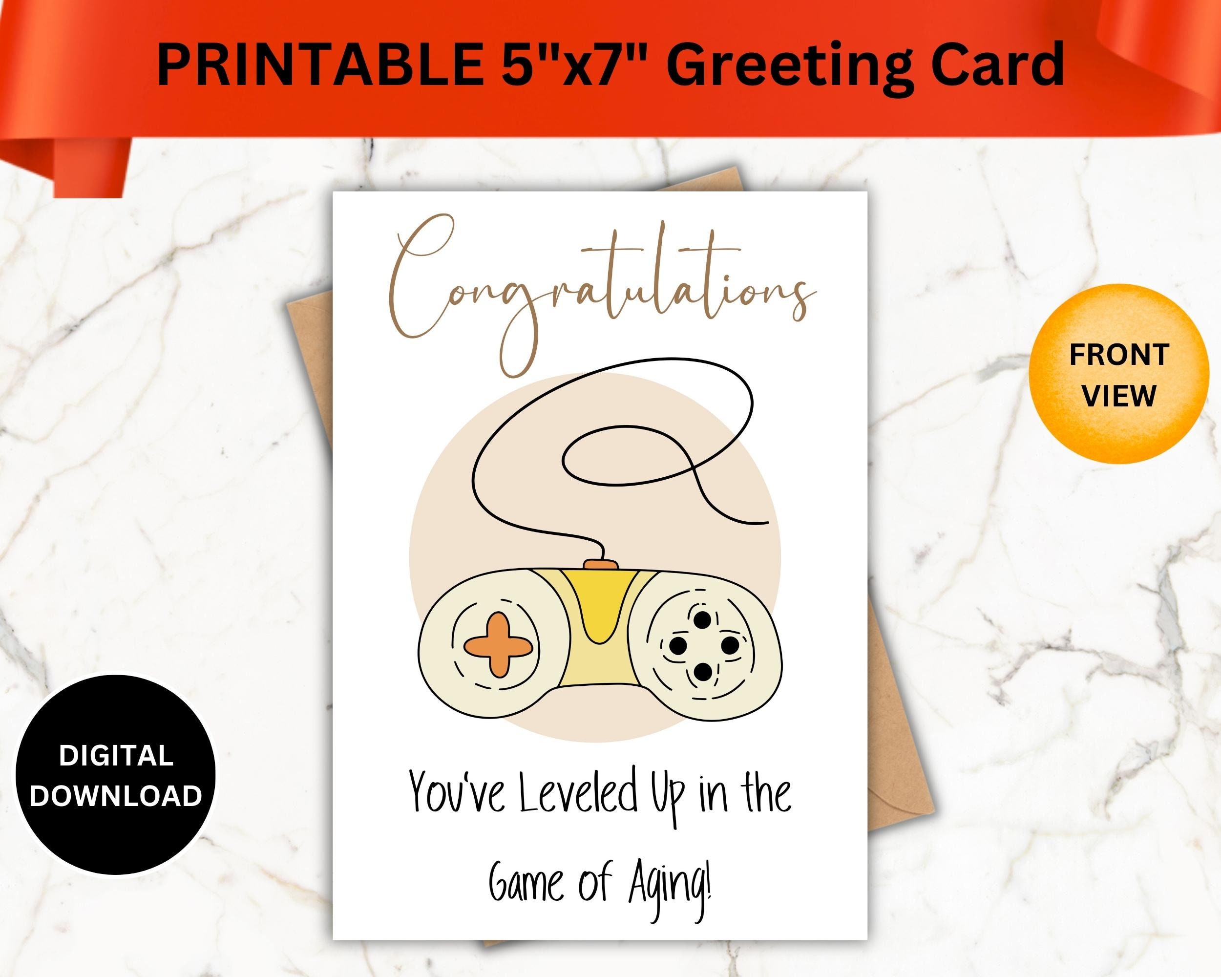 Video Game Birthday Card Printable, Printable Gamer Birthday Card, for ...