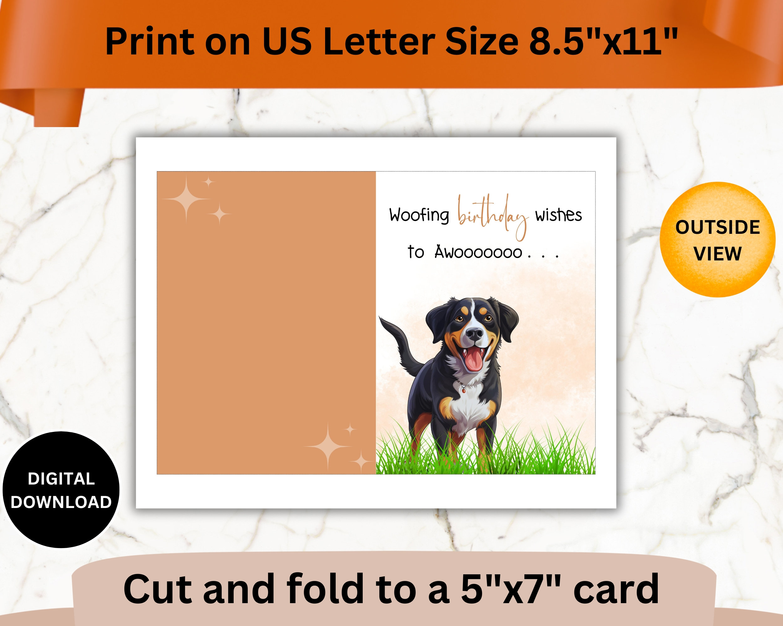 Printable Dog Birthday Card, Printable Birthday Card Funny, Digital ...