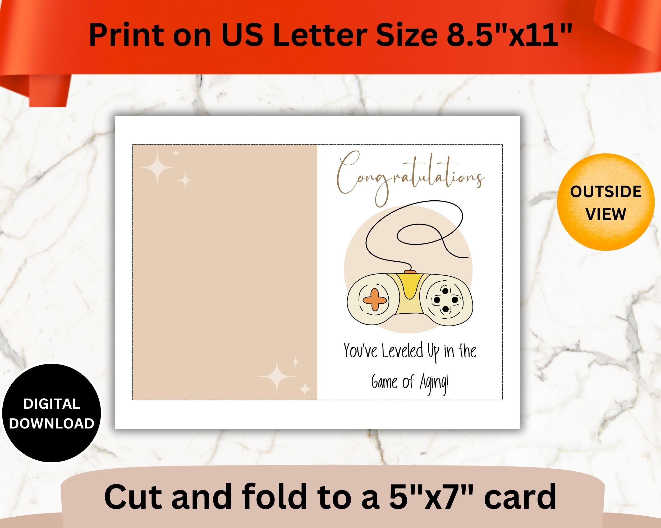 Video Game Birthday Card Printable, Printable Gamer Birthday Card, for ...