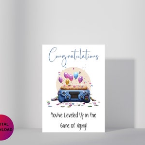 Video Game Birthday Card Printable, Printable Gamer Birthday Card, for ...