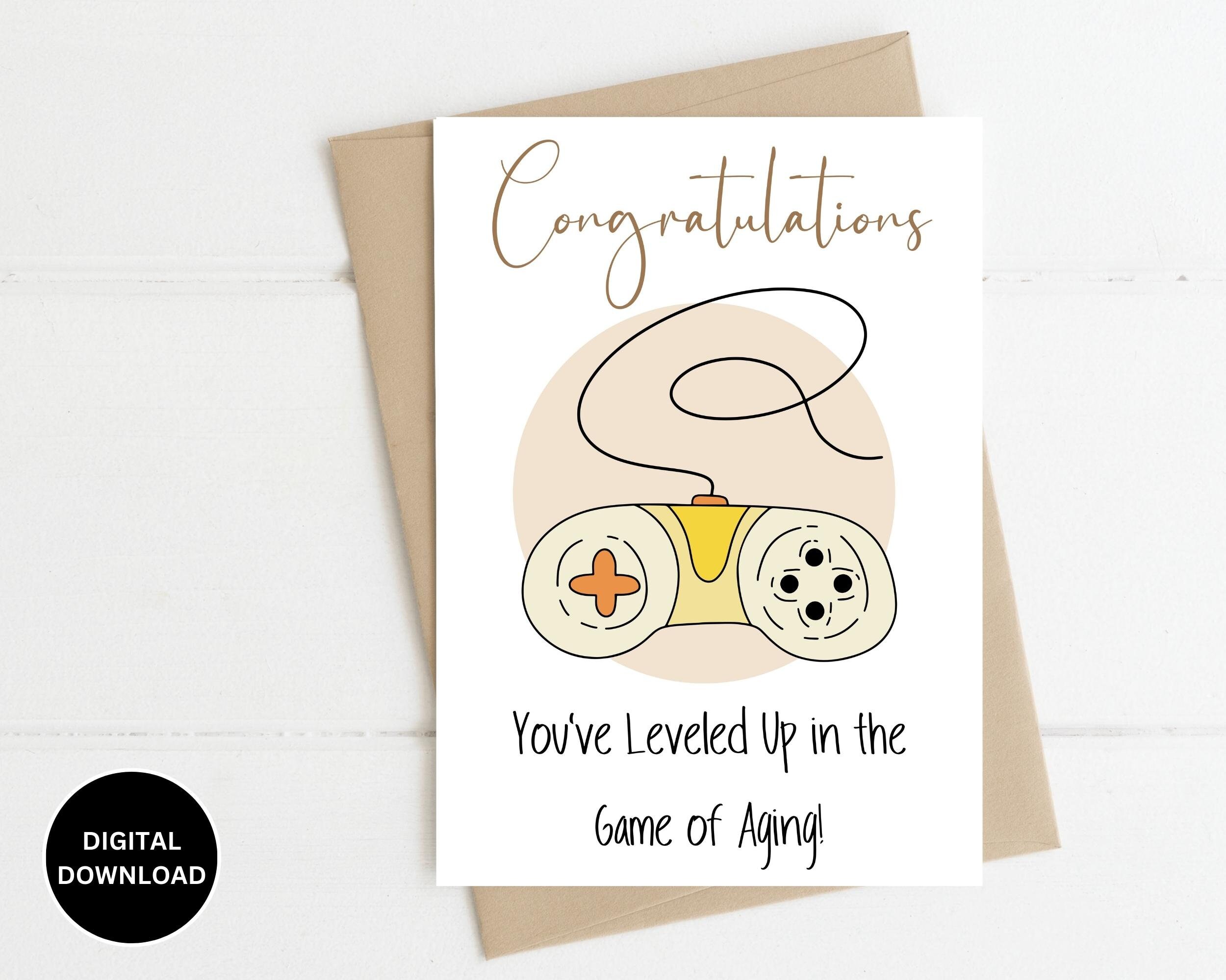 Video Game Birthday Card Printable, Printable Gamer Birthday Card, for ...