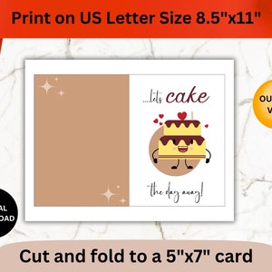 Printable Birthday Card, Digital Downloadable Happy Birthday Card ...