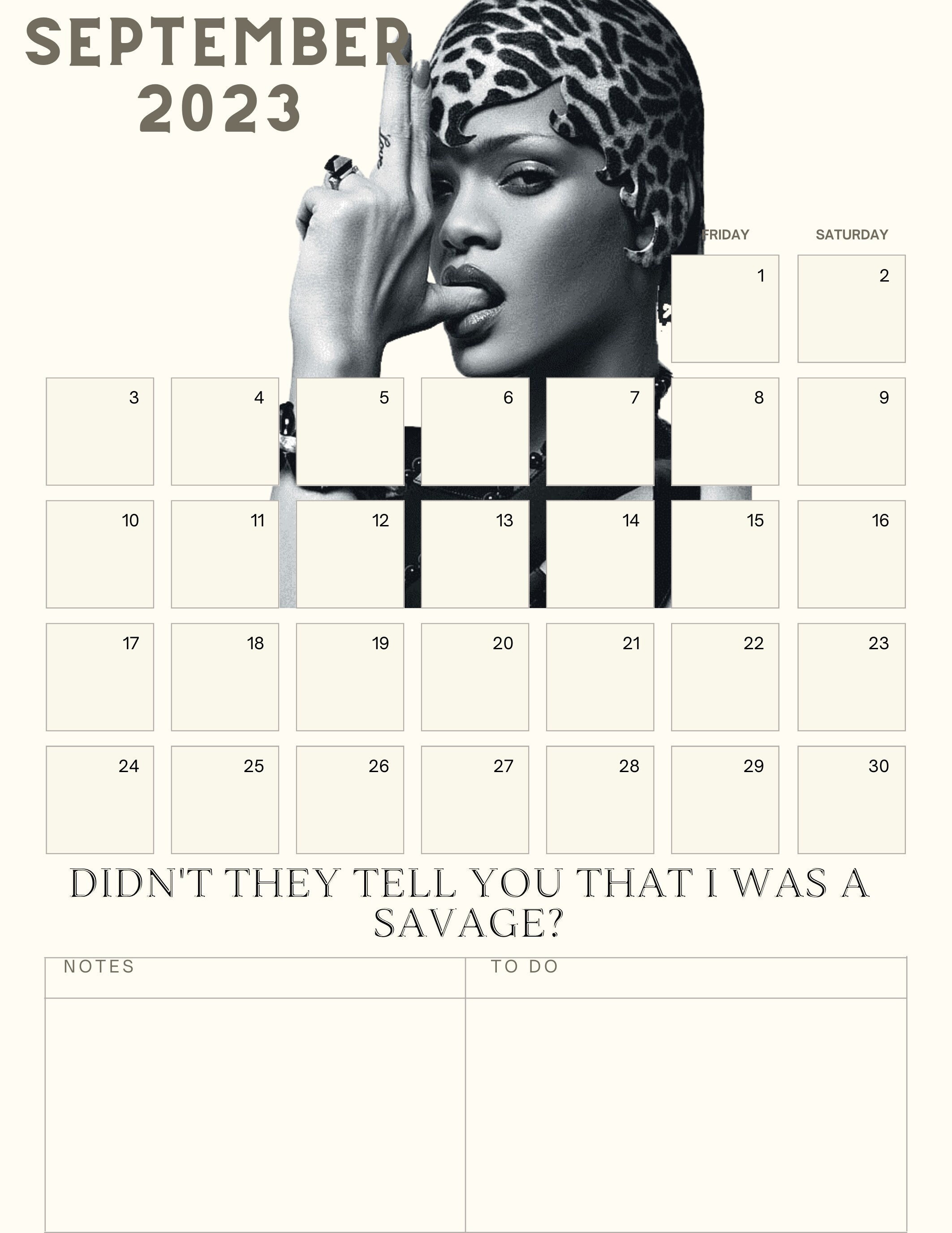 Printable 2023 Calender, Women Calendar, Instant Download , Editable ...