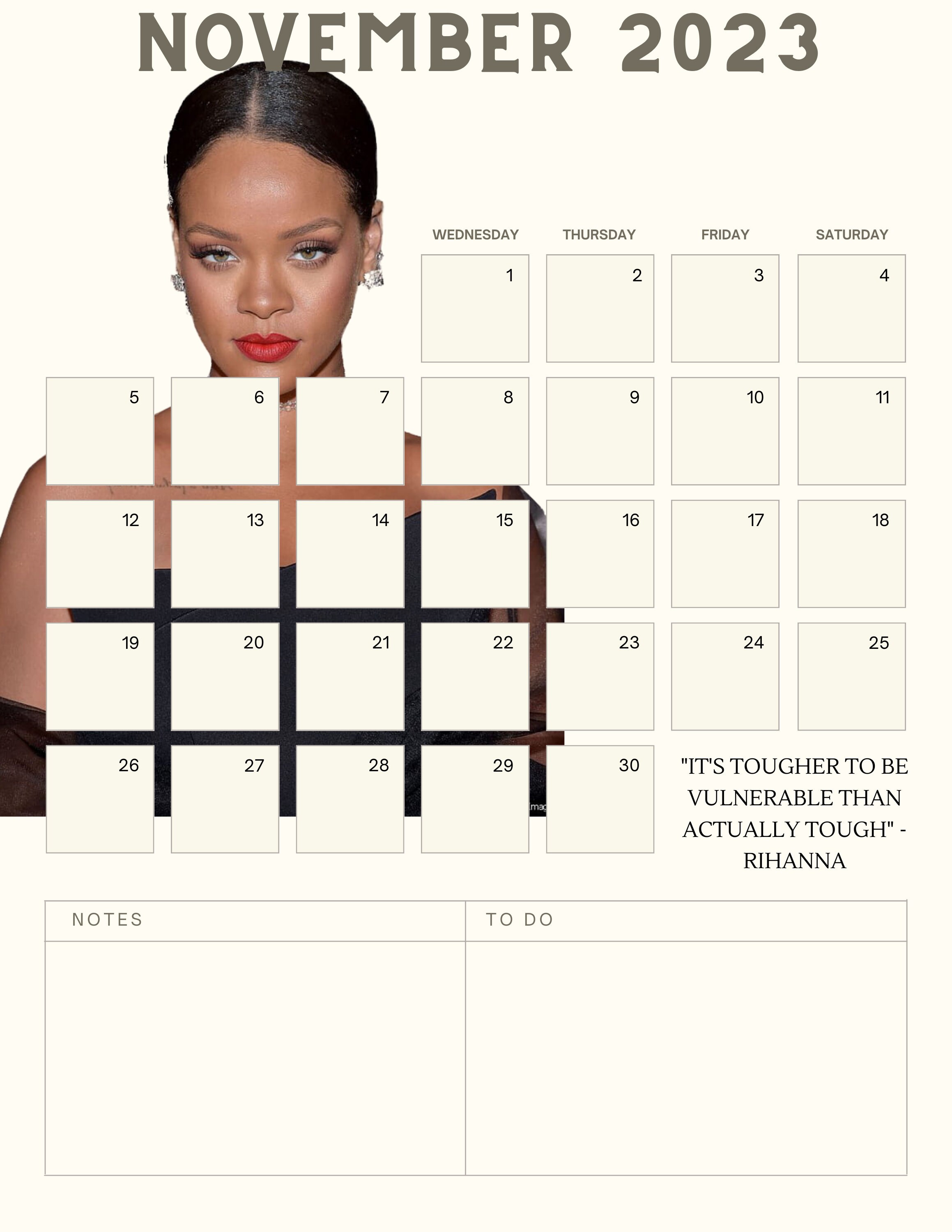 Printable 2023 Calender, Women Calendar, Instant Download , Editable ...