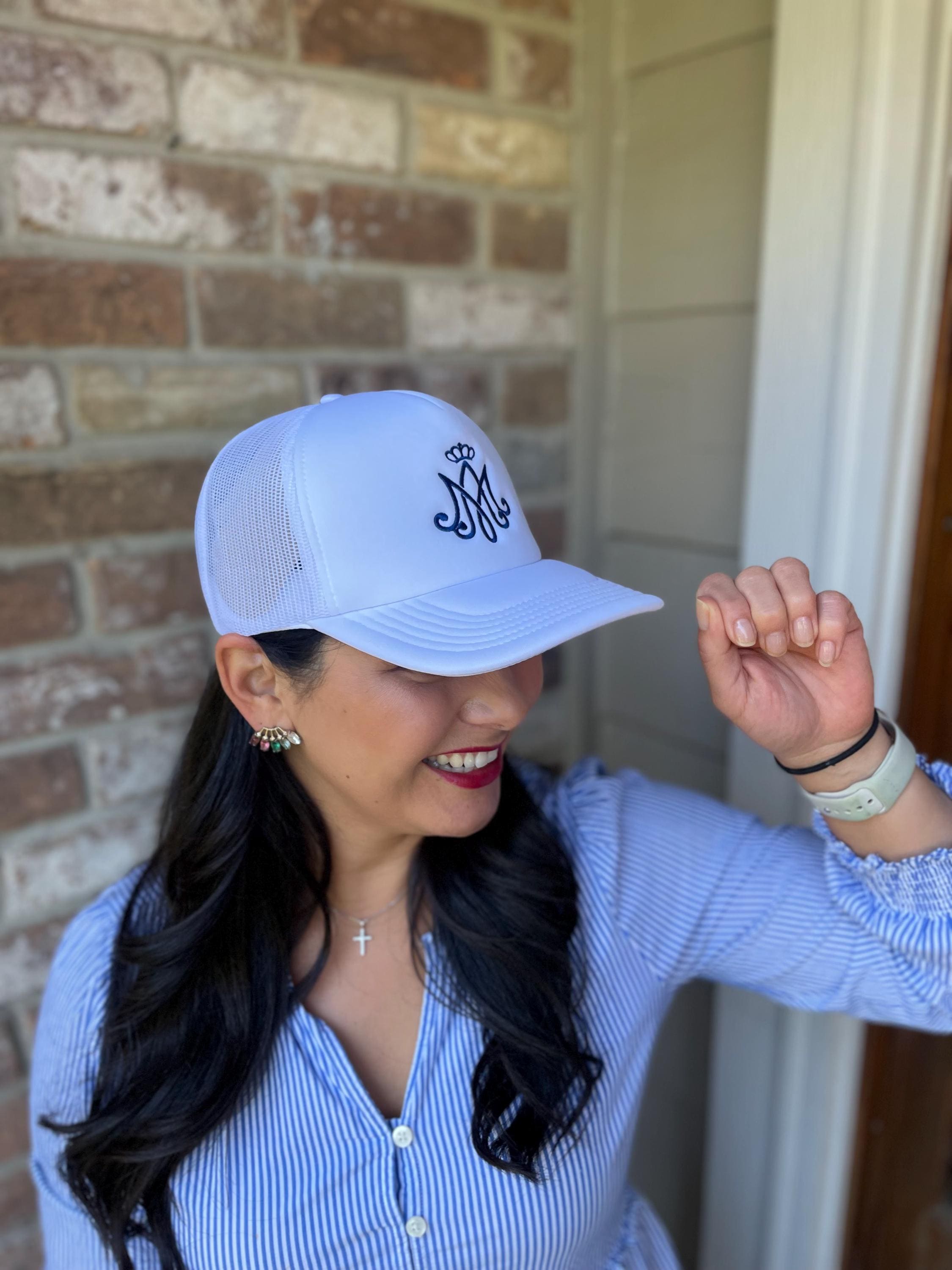 Auspice Maria Embroidered Trucker Hat - Etsy