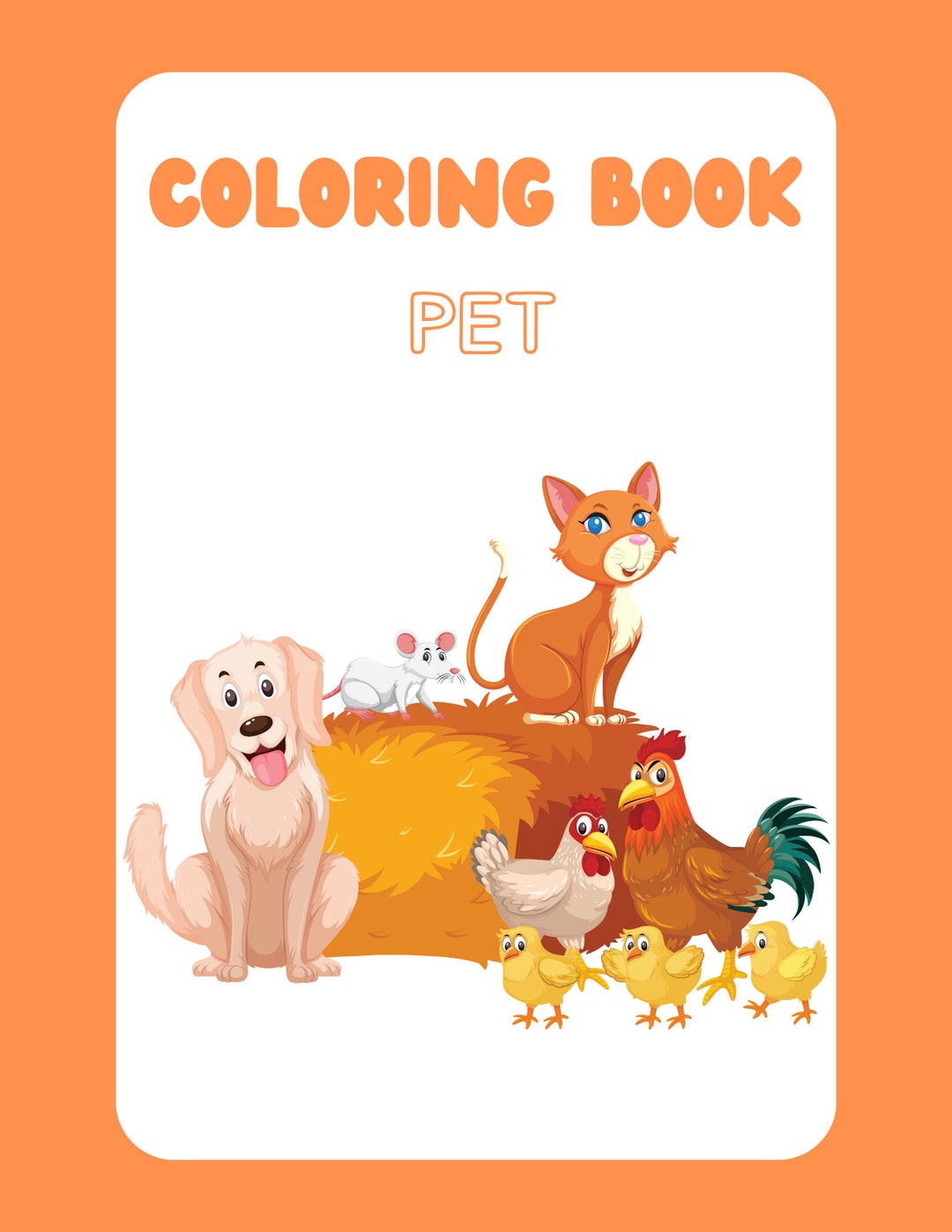 Coloring Book Pet Pets Coloring Pages Printable Pets - Etsy