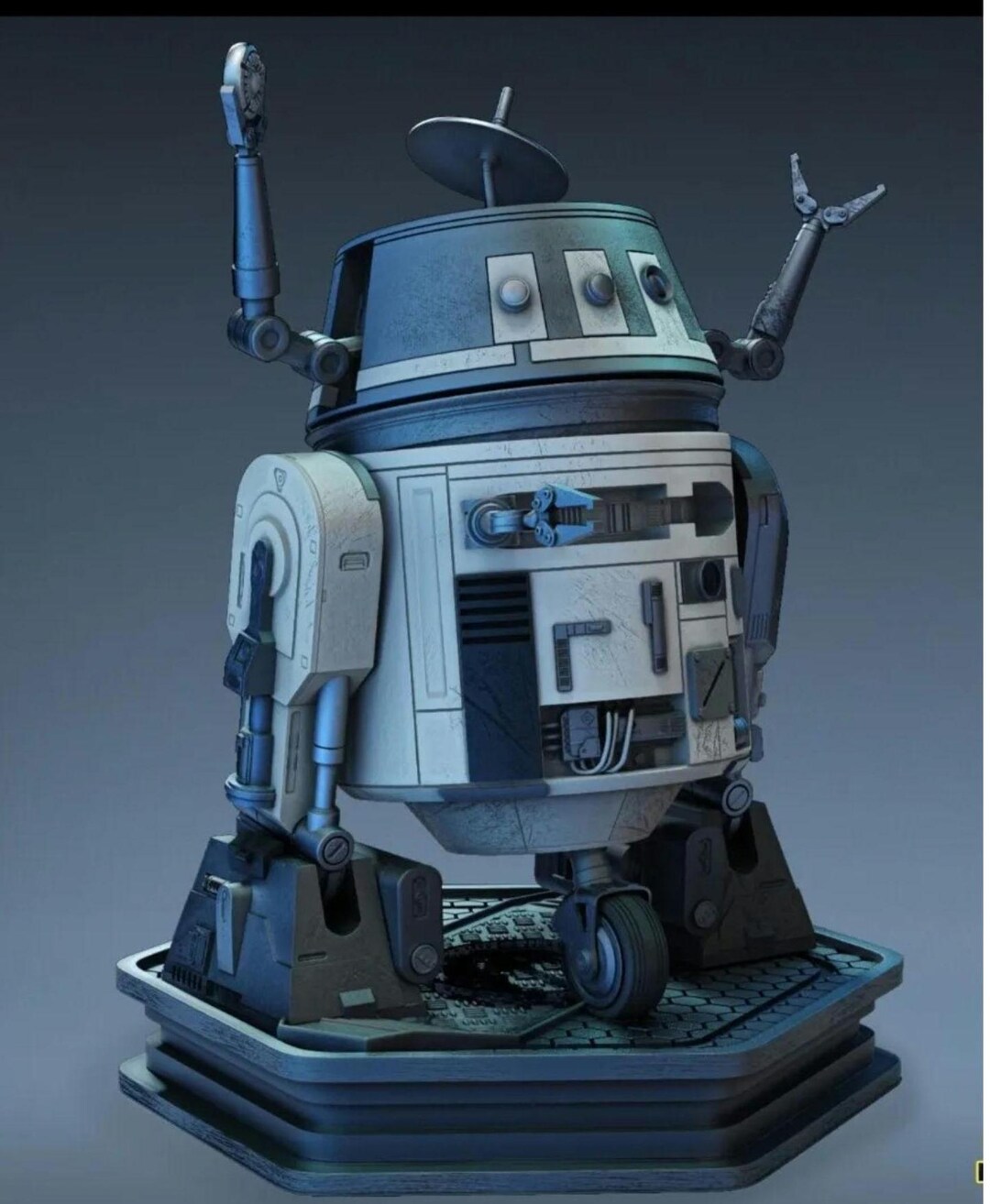 Star Wars Chopper Droid 3d Printed Model Kit 1:16 Scale - Etsy