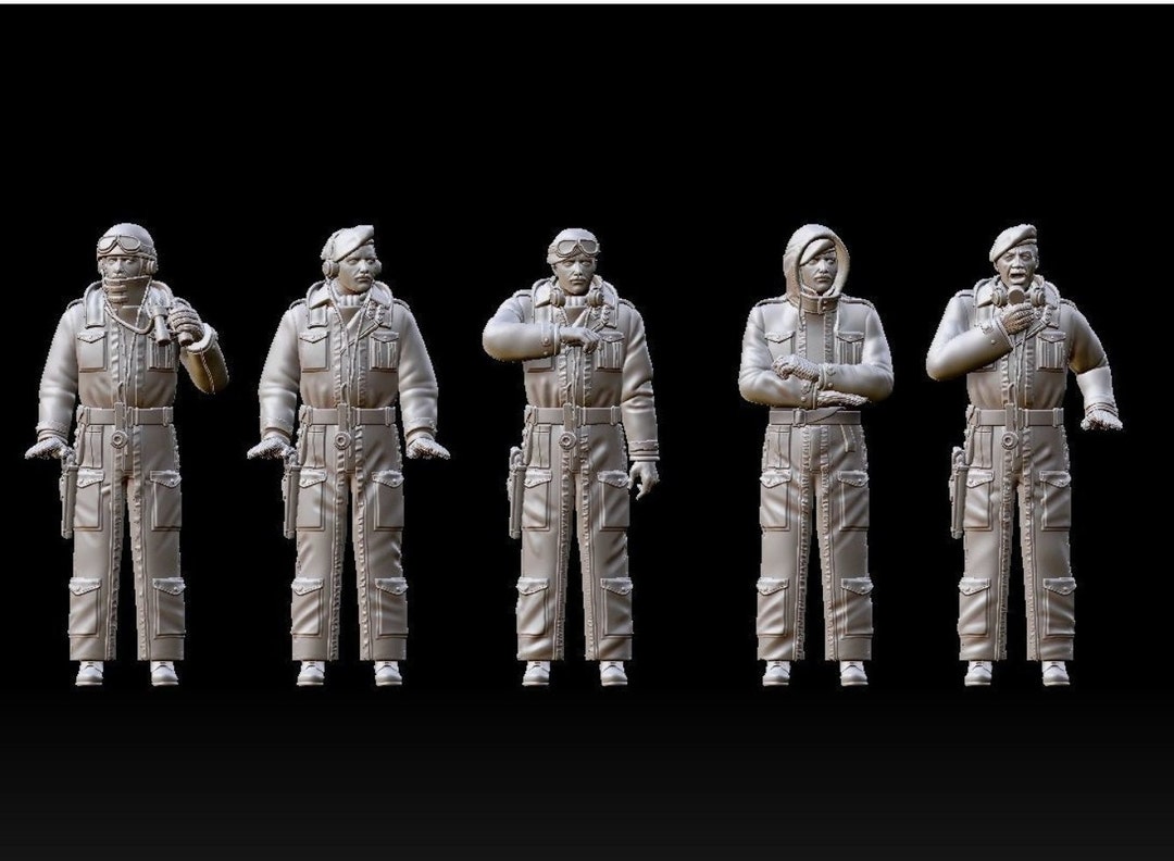 Resin Printed British Tank Crew Ww2 Soldier 120mm 1:16th Scale - Etsy