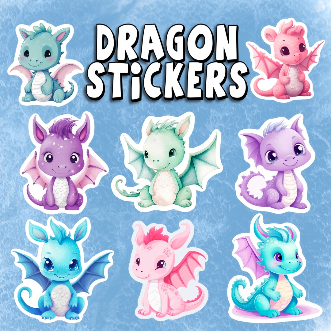 Dragon Stickers, Stickers, Dragons - Etsy