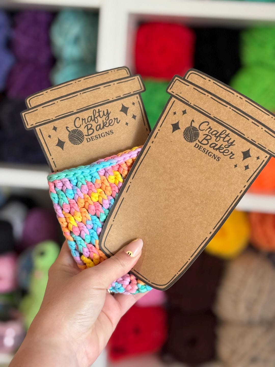 Crochet Coffee Cozy Insert for Cup Sleeves Customizable Insert for ...