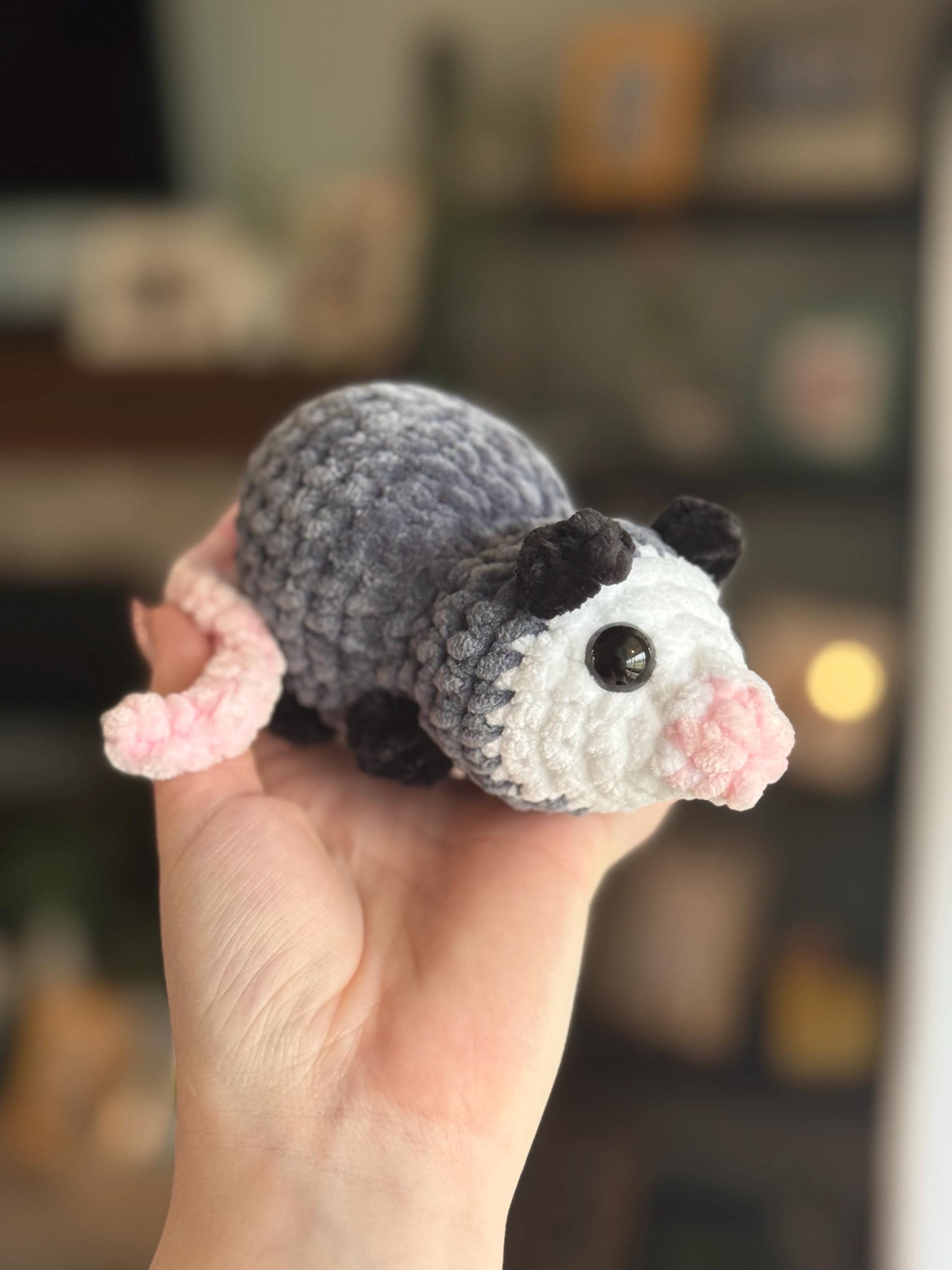 Crochet Possum Pattern No Sew Pudgy Pals Beginner Amigurumi Animals ...