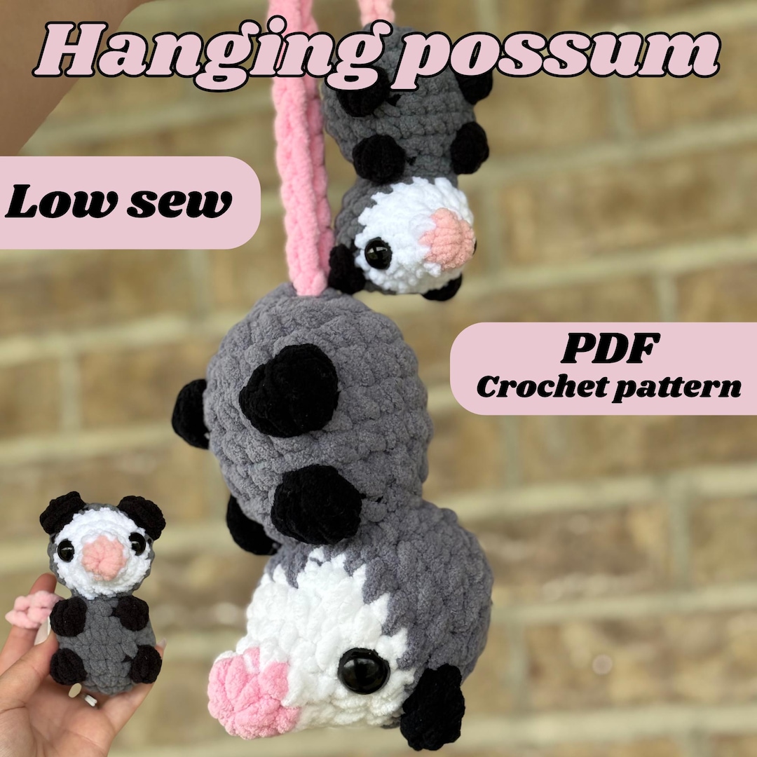 Possum Crochet Pattern Hanging Possum Crochet Pattern Low Sew Possum ...