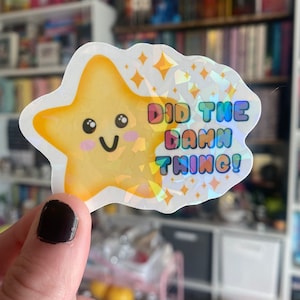 Holographic Gold Star Stickers Funny Stickers Snarky Stickers Adult ...