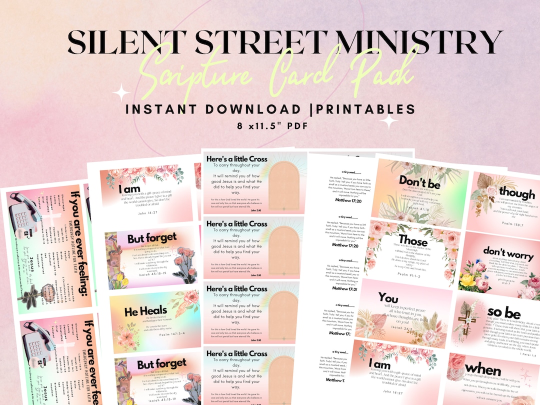 Silent Street Ministry Cards | Bible Verse Kit | Scripture Card ...