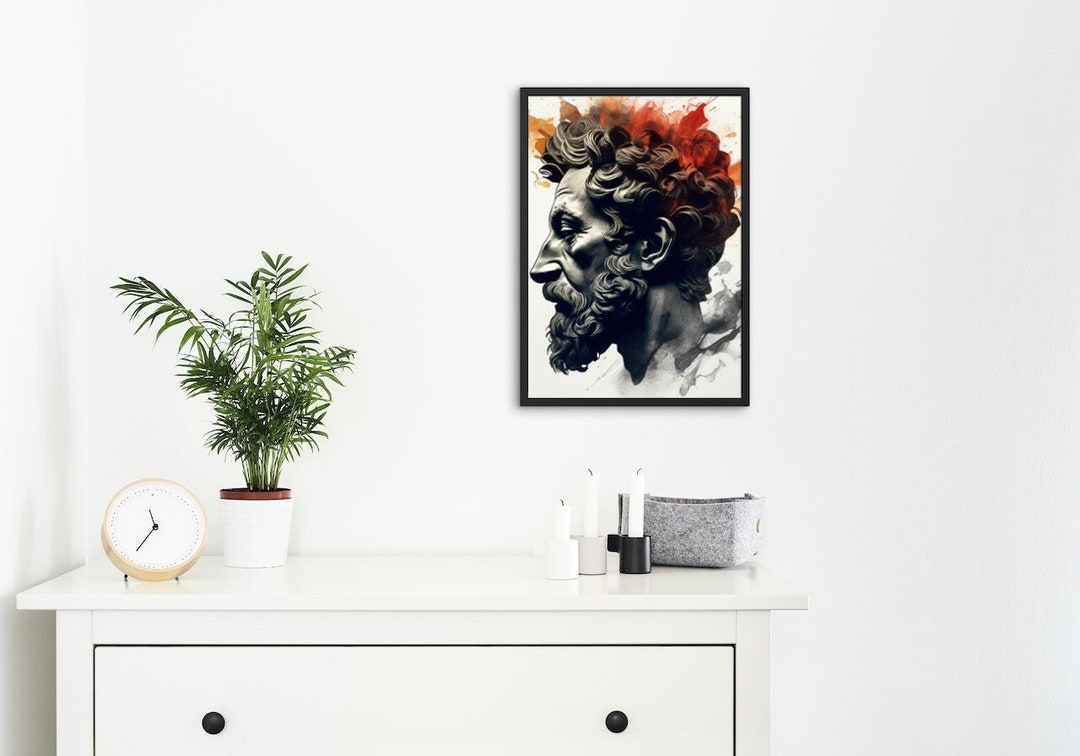 Stoic Wall Art for Living Room Philosophy Painting Impressionist Art ...