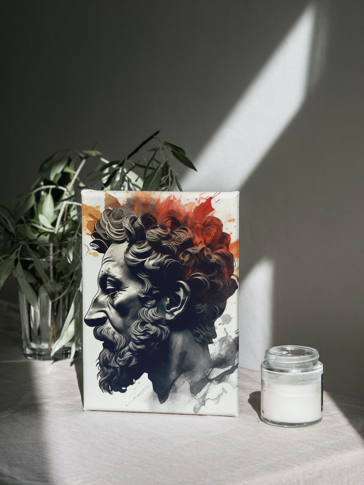 Stoic Wall Art for Living Room Philosophy Painting Impressionist Art ...