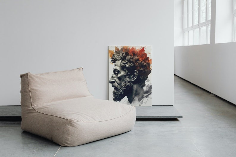 Stoic Wall Art for Living Room Philosophy Painting Impressionist Art ...