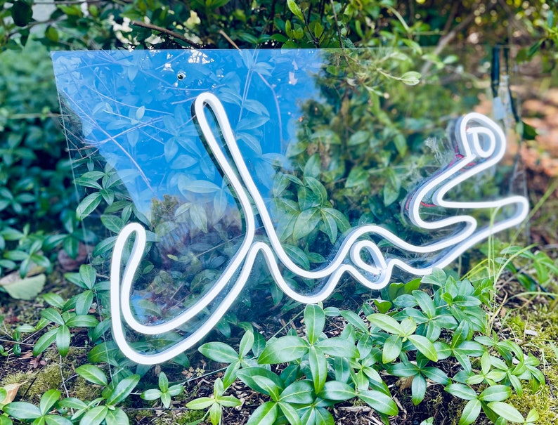 Custom Arabic Neon Sign in Double Line - Etsy