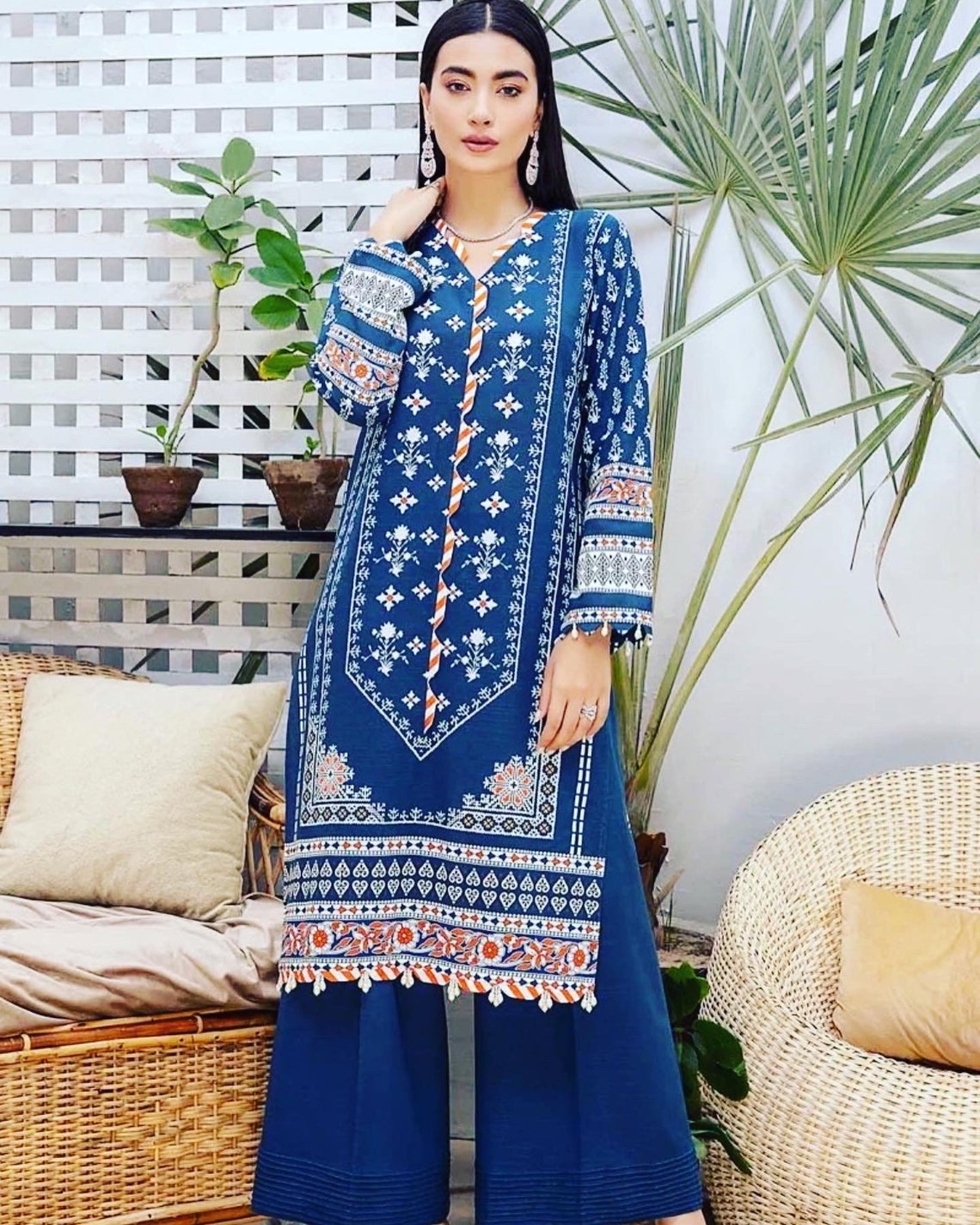 Traditional Pakistani 3-piece Dress | Ready to Wear | Indian | Afghani ...