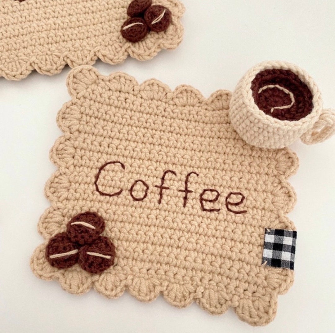 Crochet Coaster, Coffee Coaster, Gift for Her, Housewarming Gift, Home ...