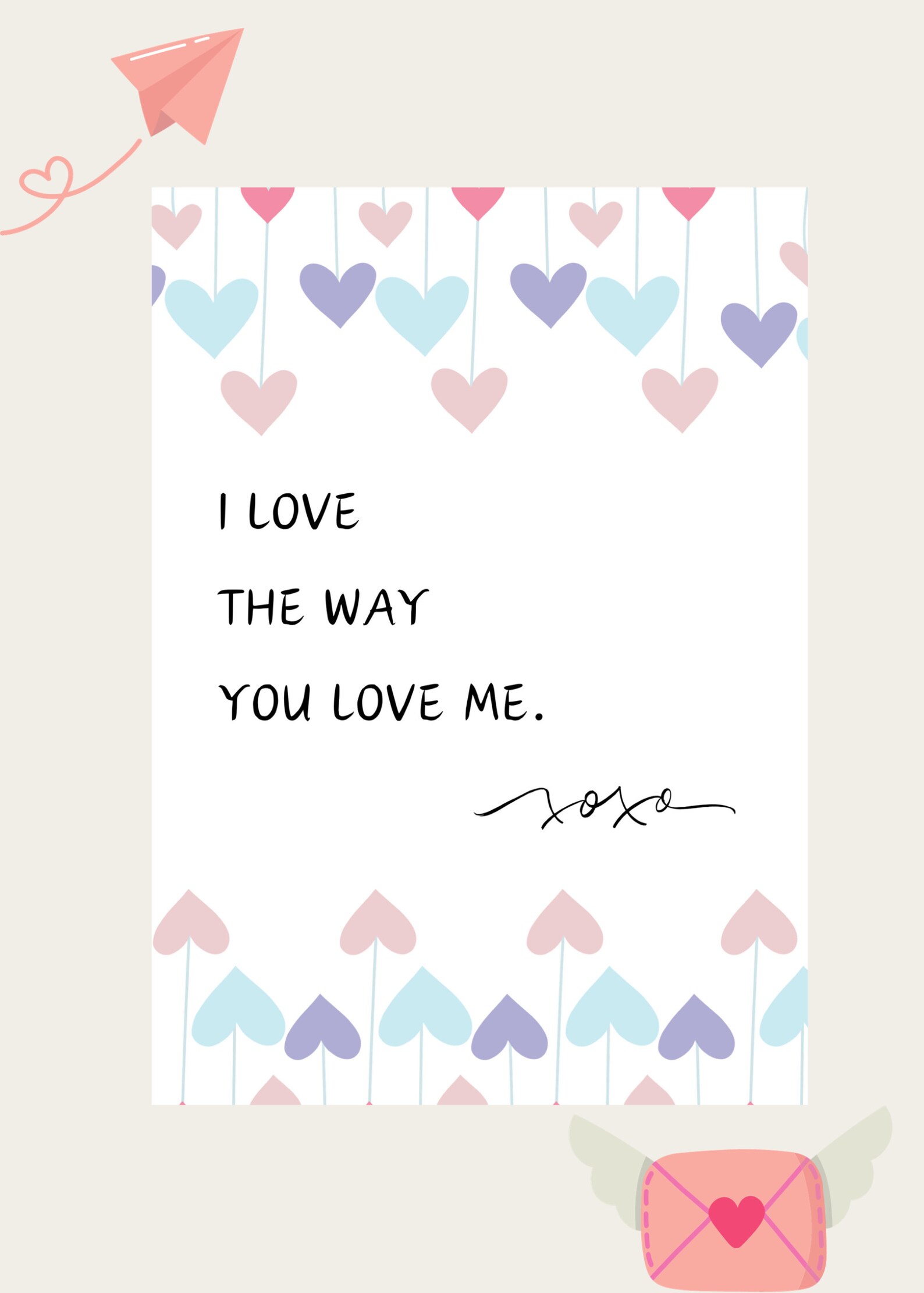 Valentine's Day Card Editable, Printable Digital Download - Etsy