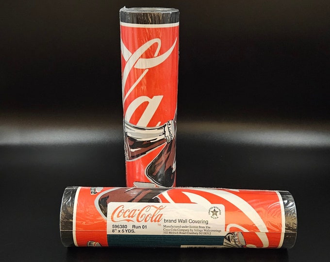 Vintage Coca-cola Border Wallpaper Roll Pair - Decorative Wall Paper 8 ...