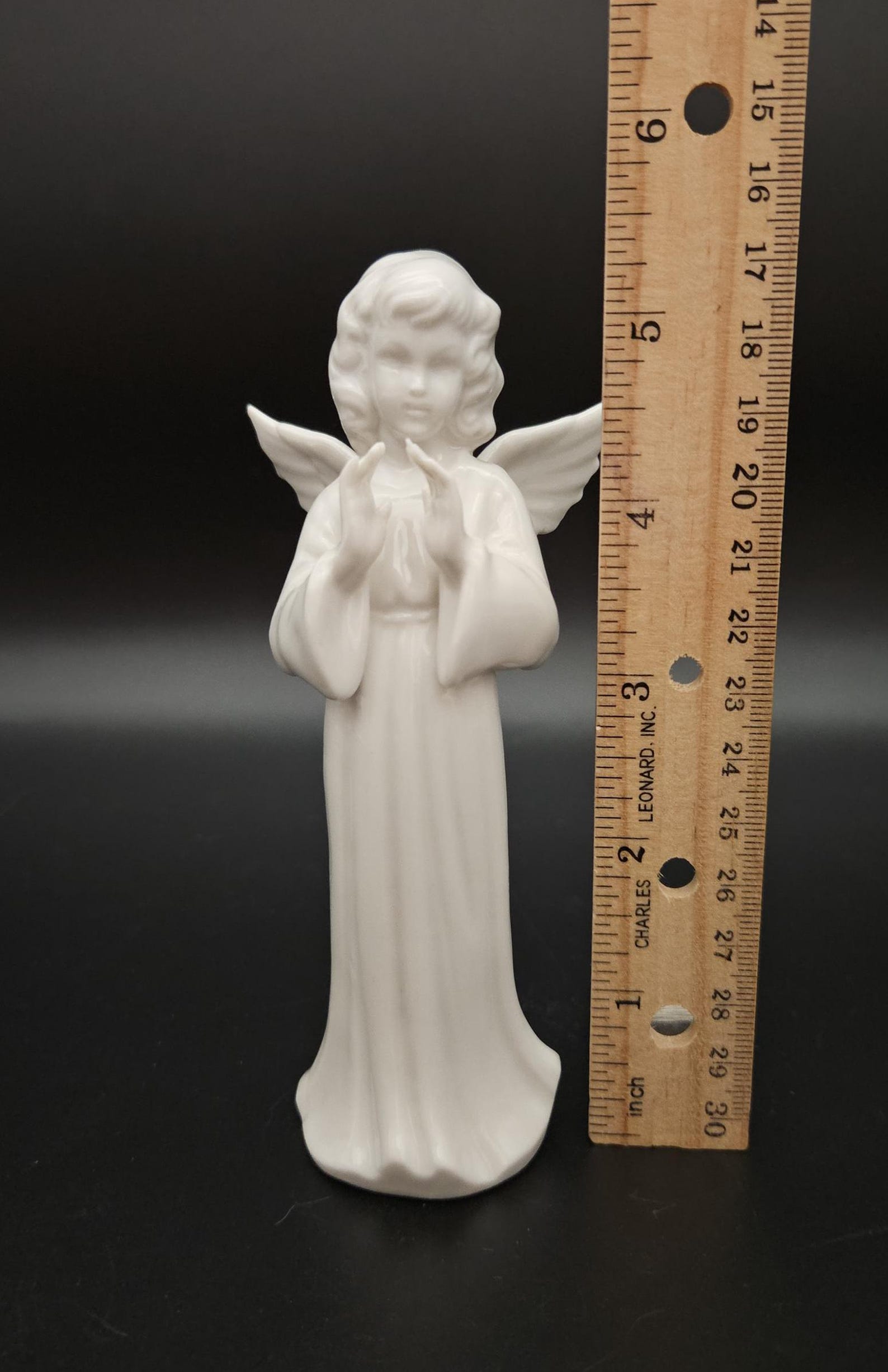 Vintage Dresden Germany White Porcelain Angel Figurine Conductor ...