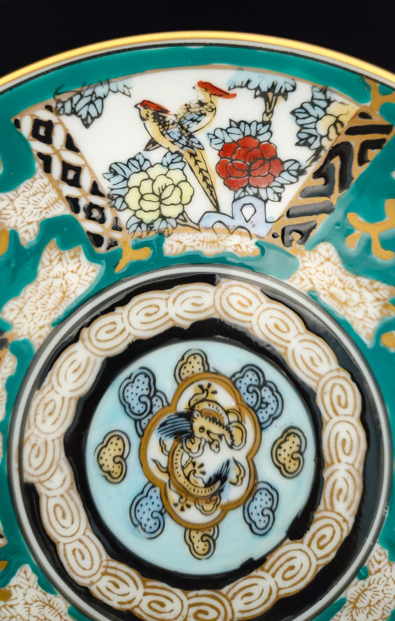 Vintage Gold Imari Plate Hand Painted Decorative Porcelain Dish Wall ...