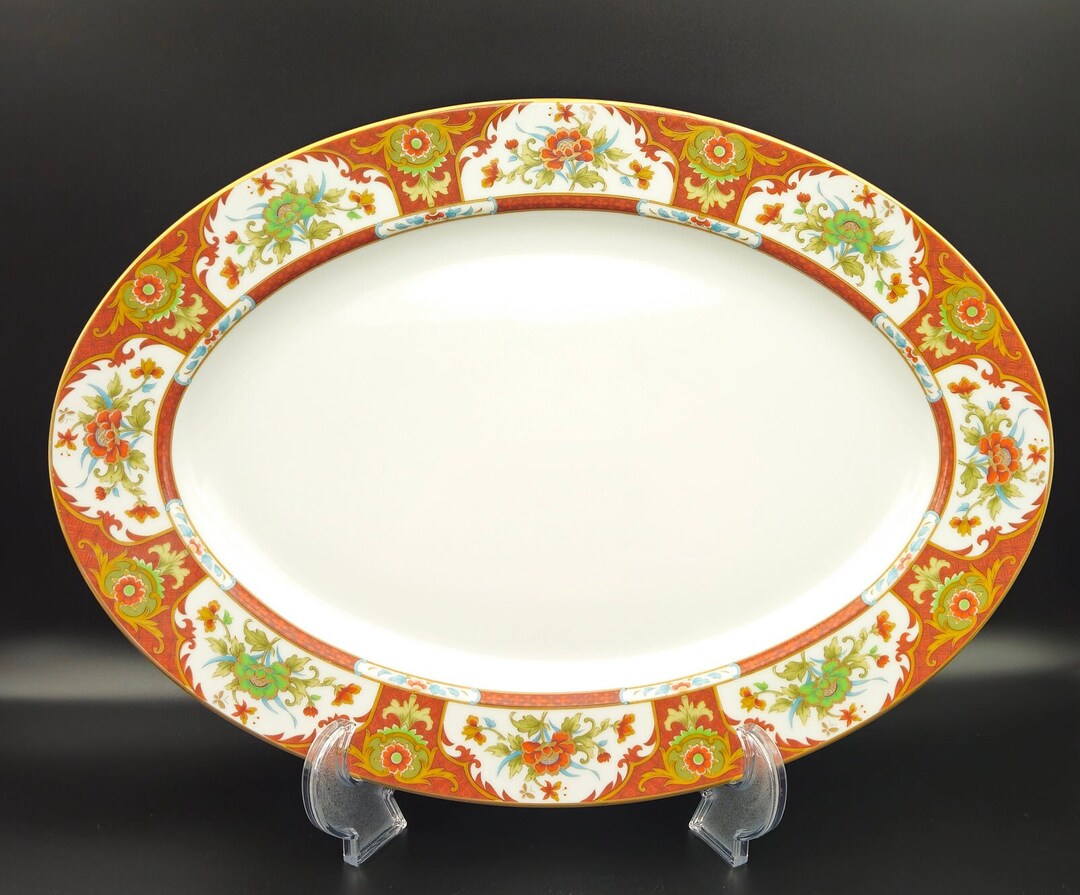 Vintage Sango China Oval Platter - Pattern Kyoto 3727 - 16.5 Inch ...