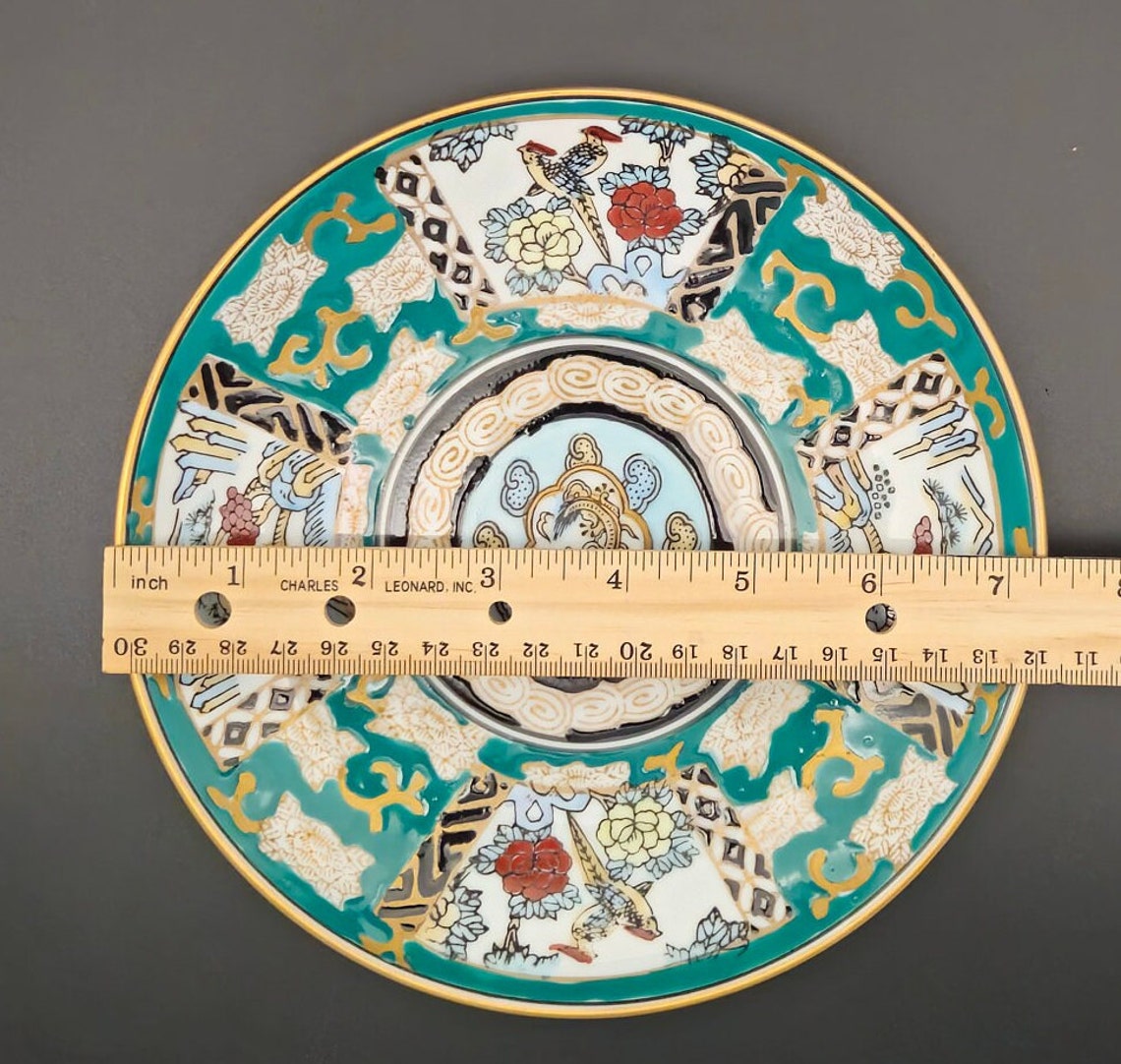 Vintage Gold Imari Plate Hand Painted Decorative Porcelain Dish Wall ...