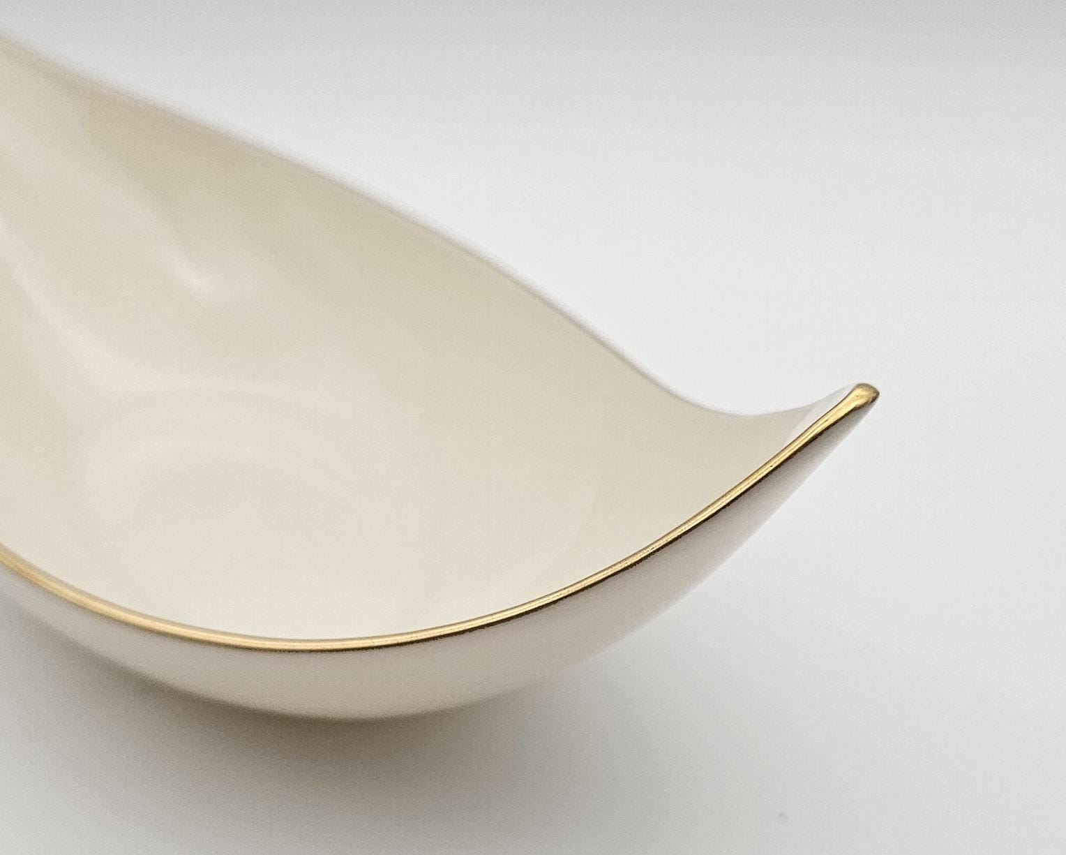 Vintage Lenox Nut Dish - Olympia Gold Collection - Ivory Porcelain Bowl ...