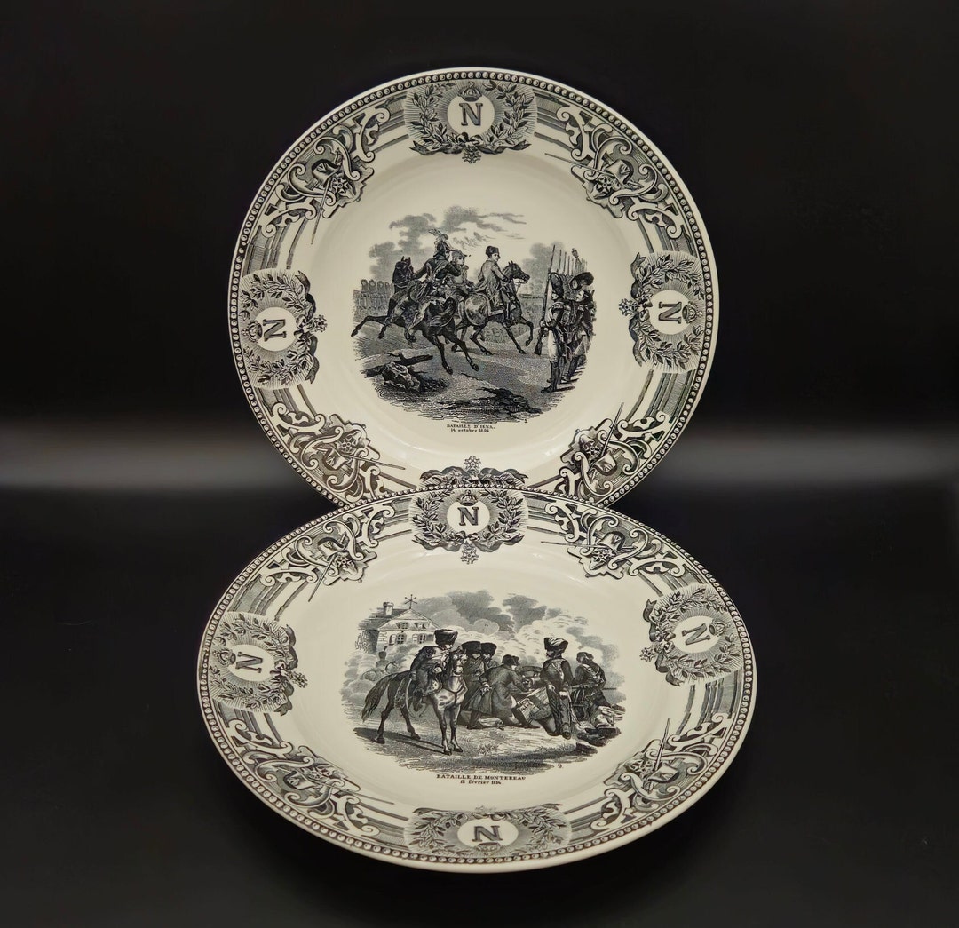 Rare Porcelain Plate Napoleon Bonaparte Battles - by Boch La Louviere ...