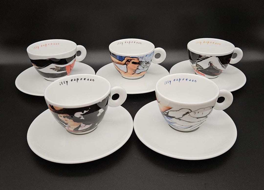 Vintage Illy Espresso - Cups and Saucers - Art Collection - by ...