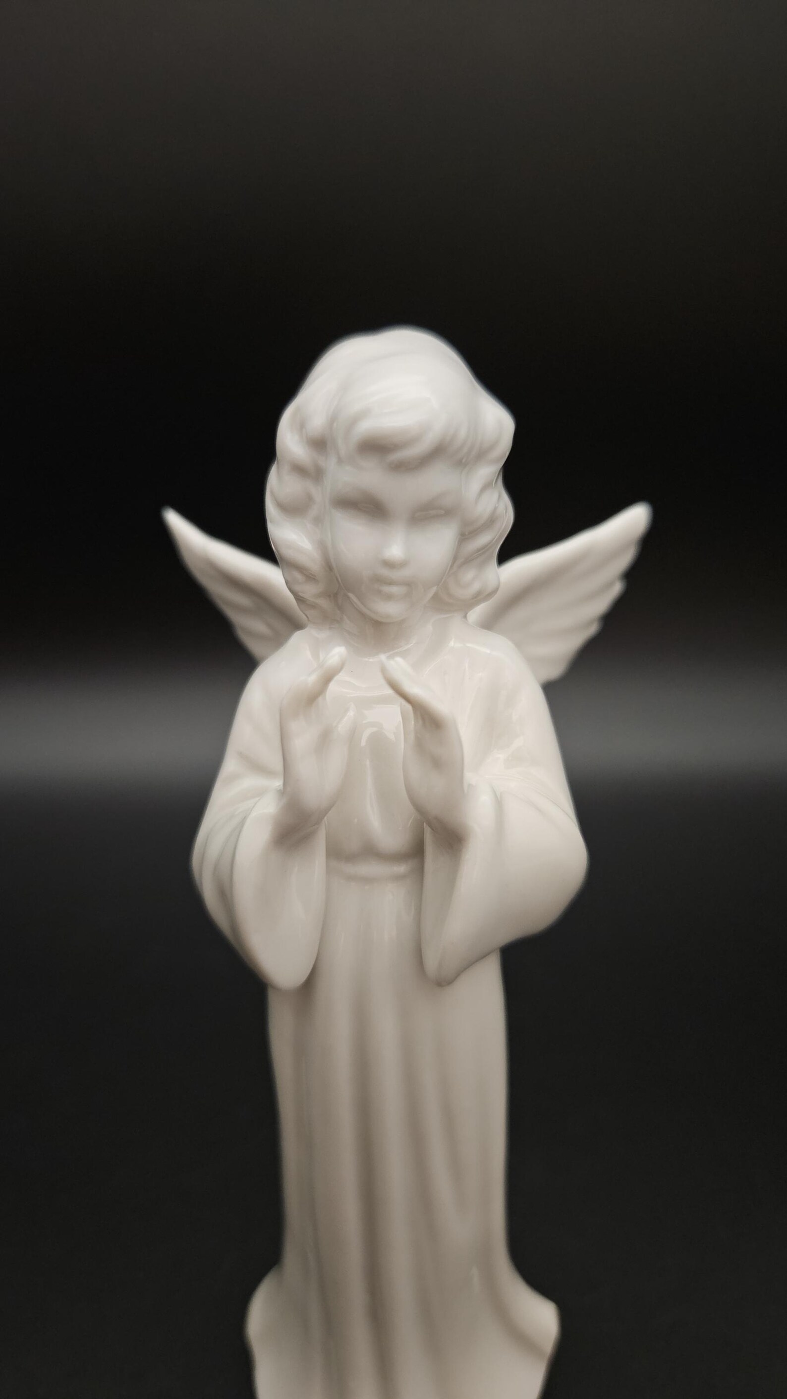 Vintage Dresden Germany White Porcelain Angel Figurine Conductor ...