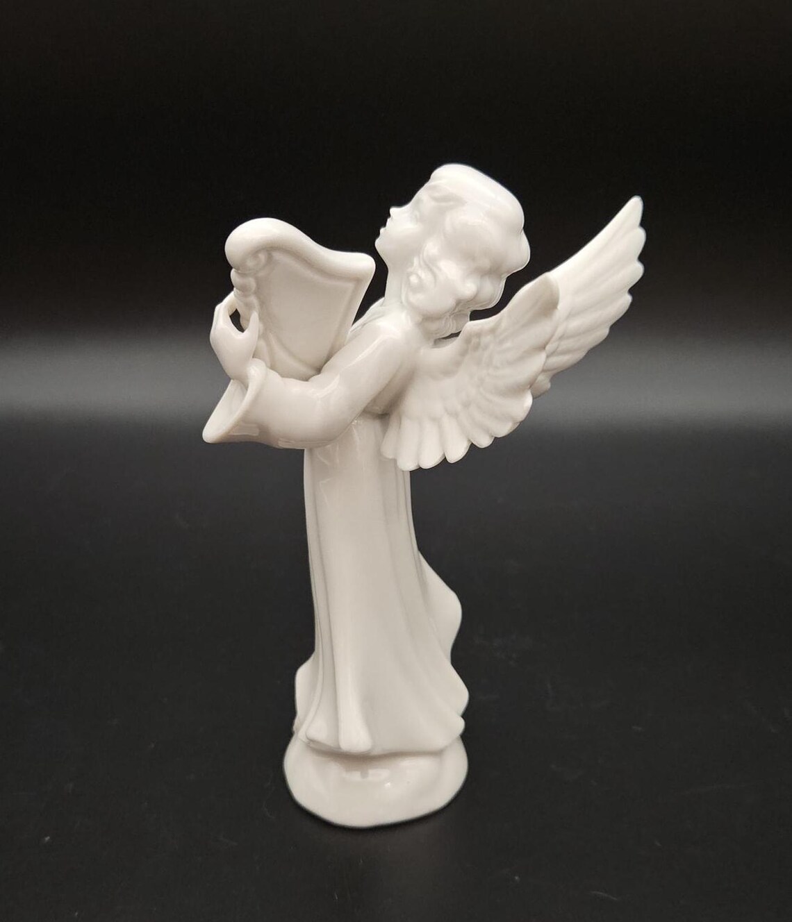 Vintage Dresden Germany Porcelain Angel Figurine – Harp Player ...