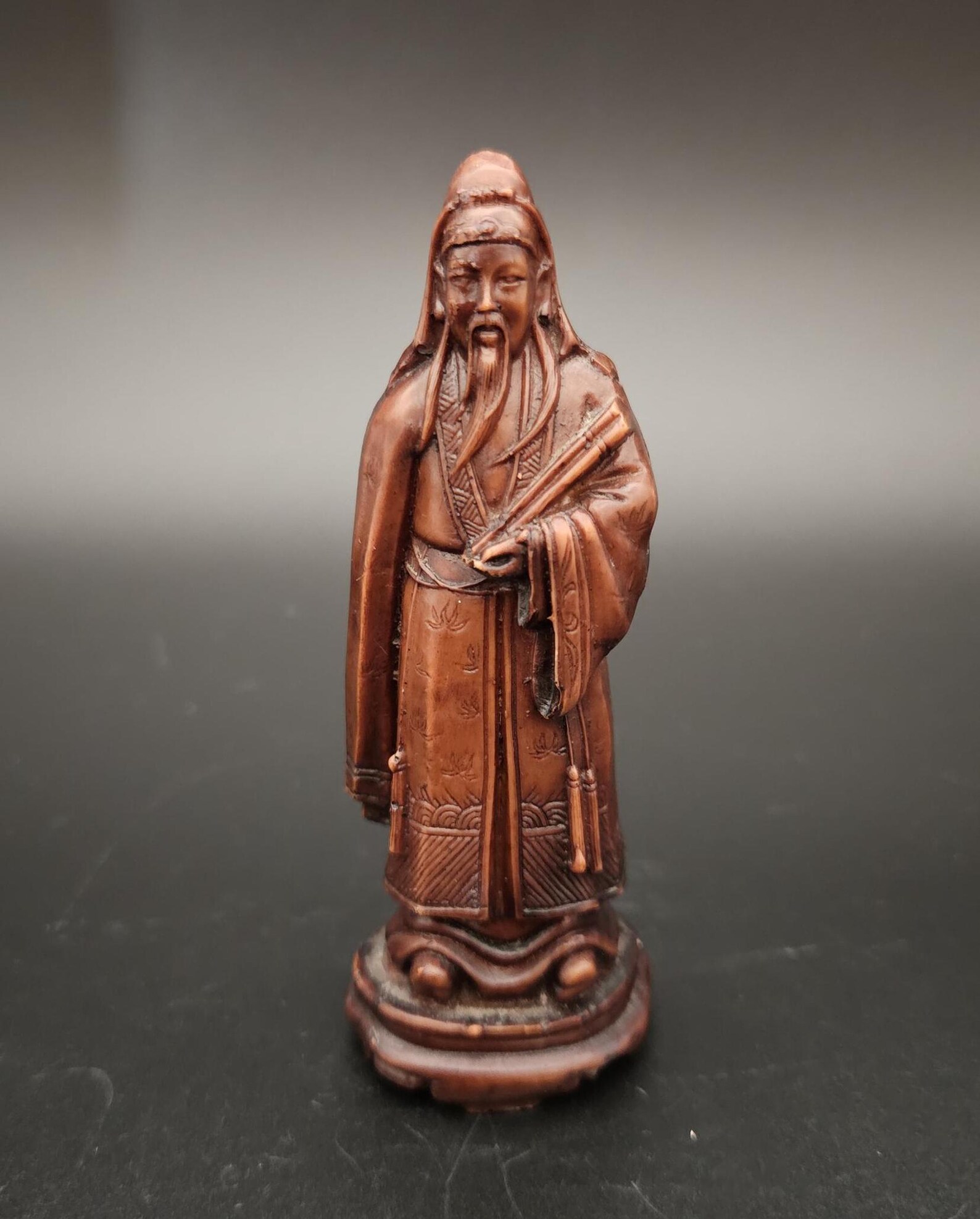Vintage Hand Carved Boxwood Asian Philosopher Statues – Set of 2 - Etsy