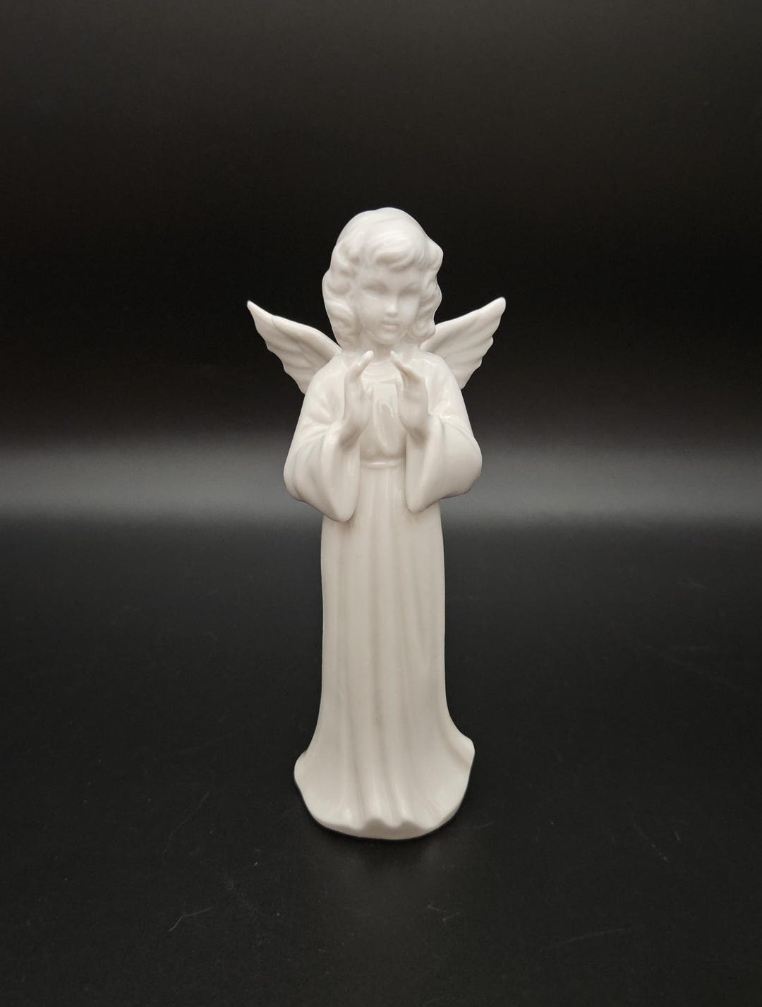 Vintage Dresden Germany White Porcelain Angel Figurine Conductor ...