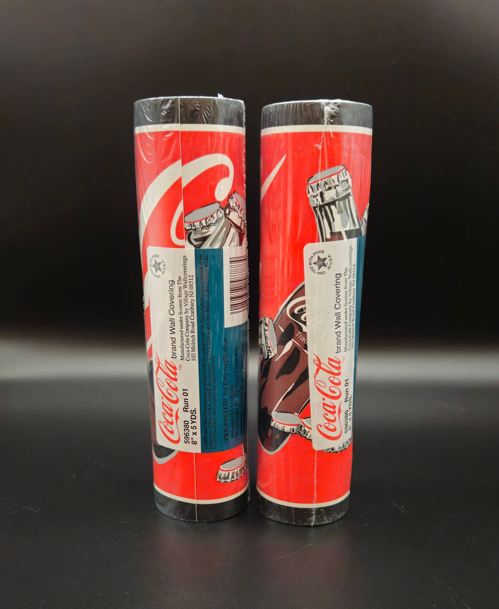 Vintage Coca-cola Border Wallpaper Roll Pair - Decorative Wall Paper 8 ...
