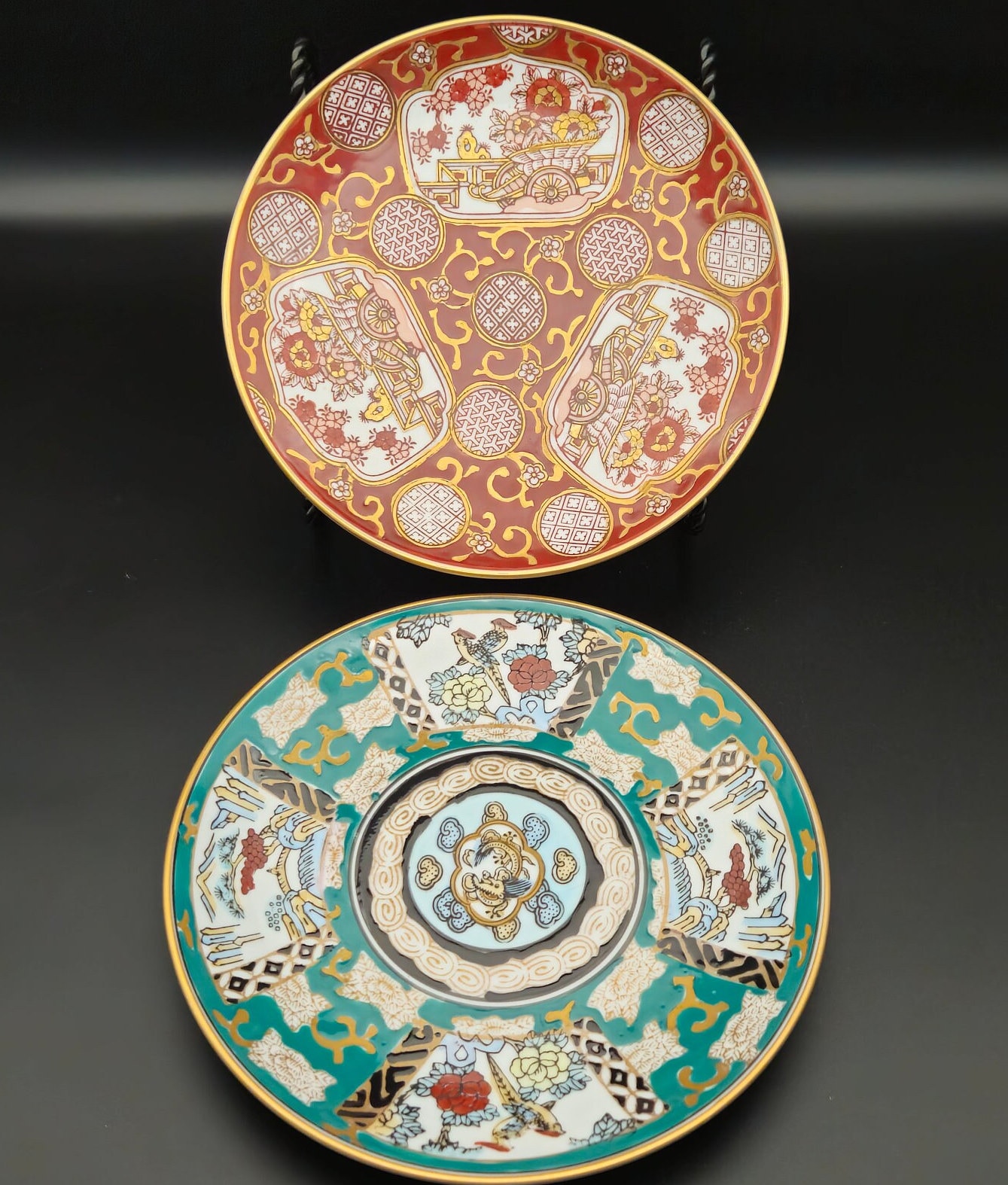 Vintage Gold Imari Plate Hand Painted Decorative Porcelain Dish Wall ...