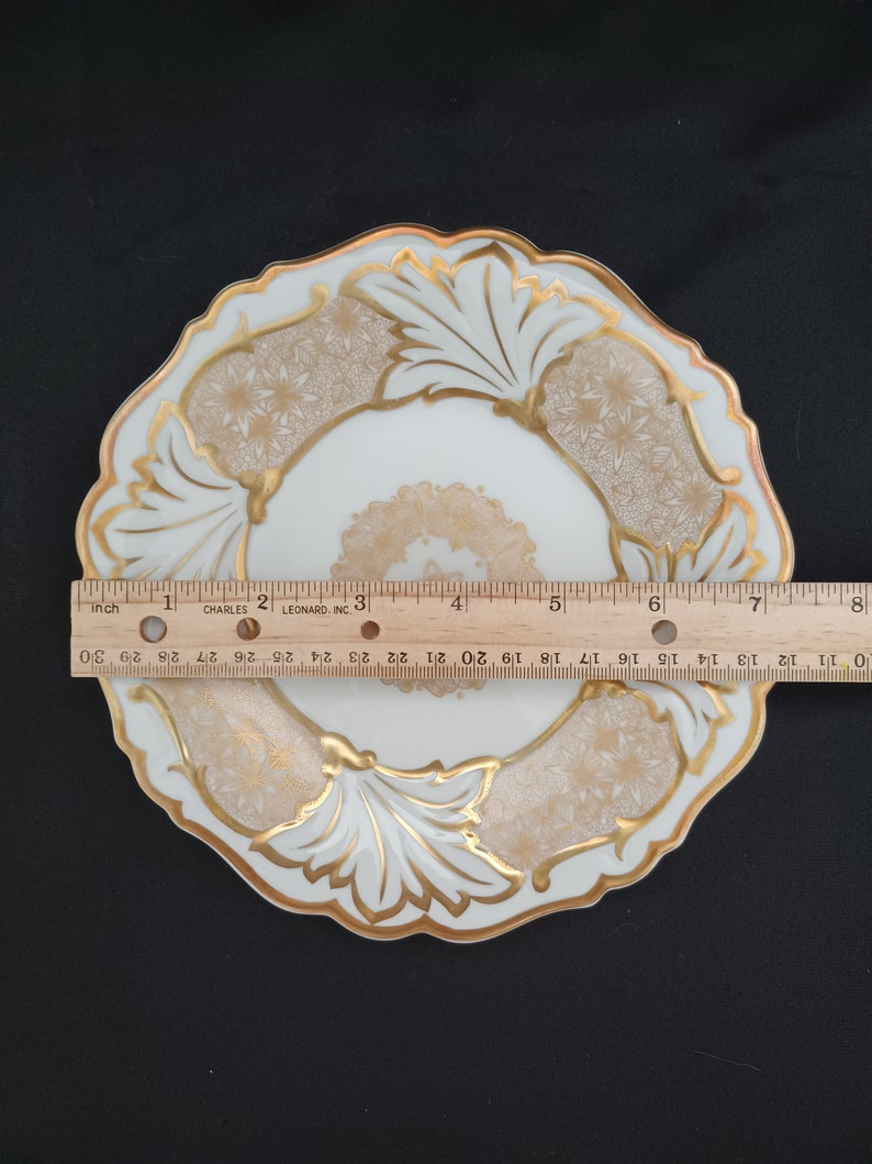 Vintage Weimar Porcelain Gold Floral Motif Platter Plate Weimar East ...