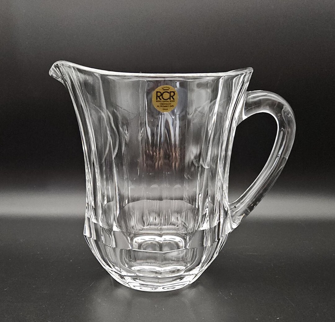 Vintage Royal Crystal Rock Pitcher – 24% Lead Cut Crystal Carafe, Italy ...
