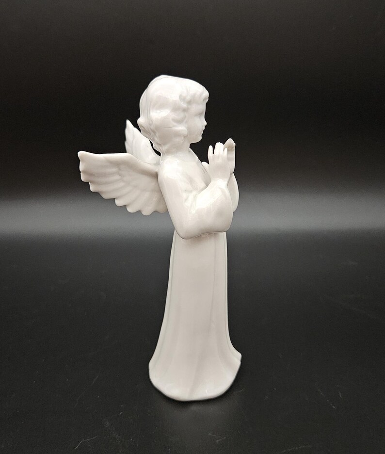 Vintage Dresden Germany White Porcelain Angel Figurine Conductor ...